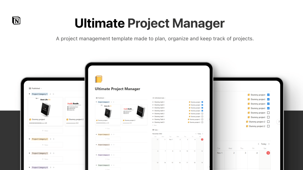 Ultimate Project Manager - Notionland Template Gallery